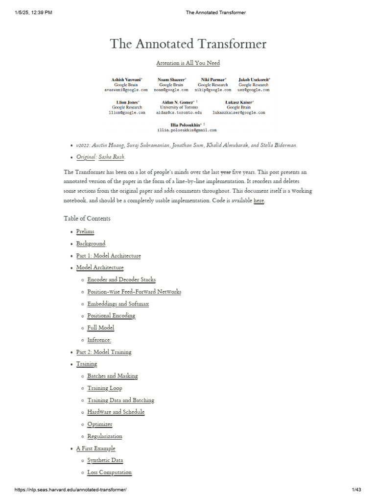 The Annotated Transformer | PDF | Applied Mathematics
