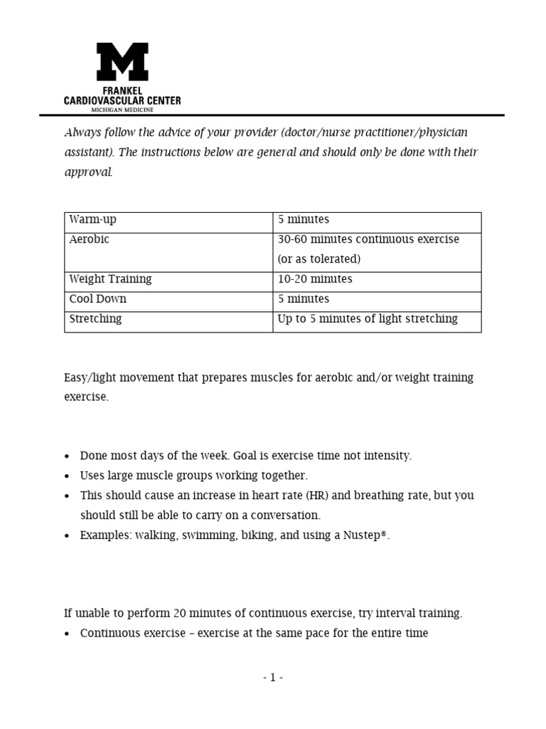 CAD Exercise Precautions | PDF | Strength Training | Cardiology