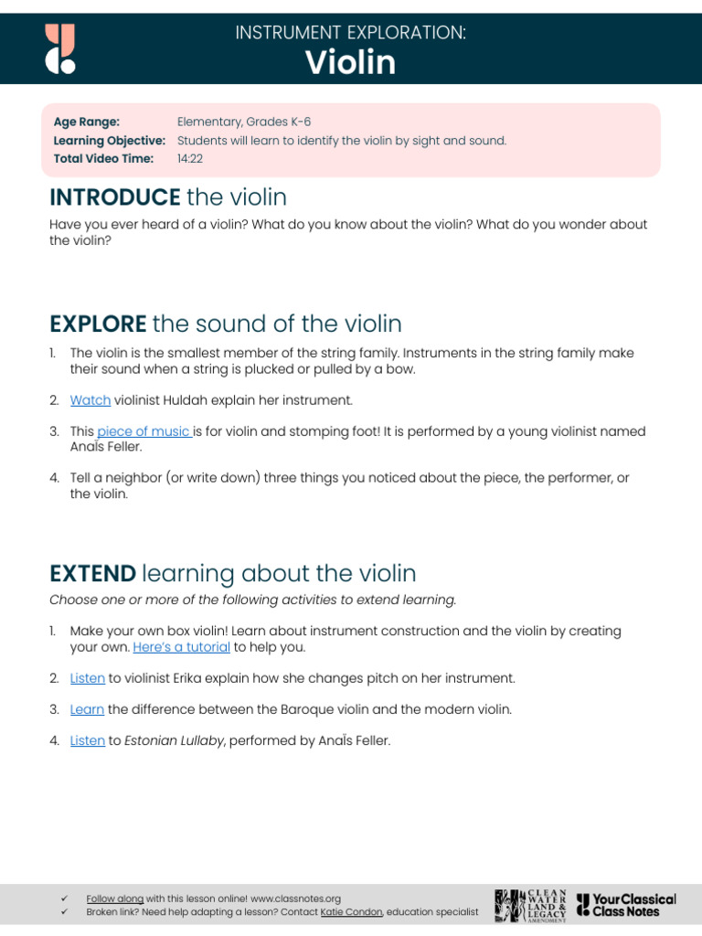IE Violin Lesson Plan 20240712 | PDF