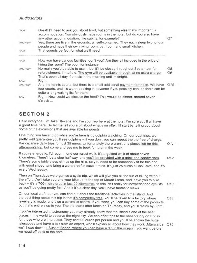 (2. Matching) Listening 14-4 Section 2 Script | PDF