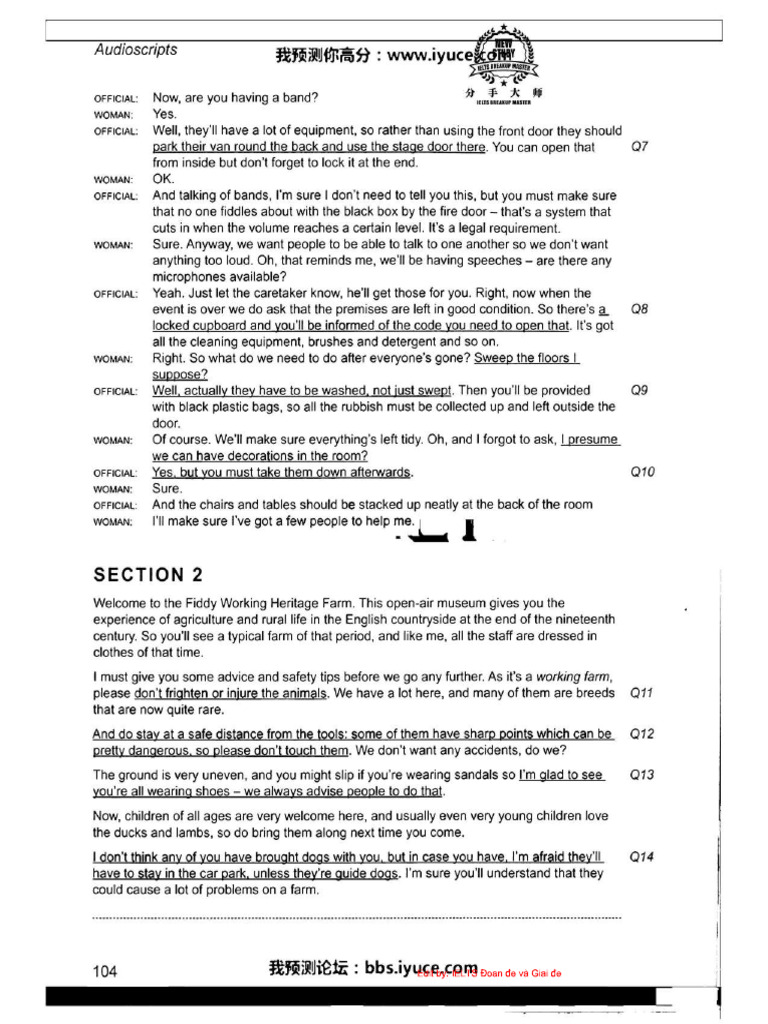 (3. Labelling) Listening 11-1 Section 2 Script | PDF