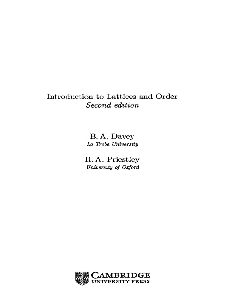Introduction to Lattices and Order | PDF Introduction to Lattices and Order | PDF