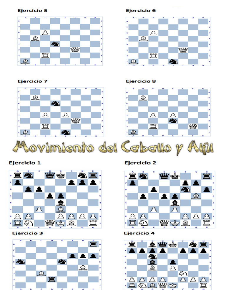 Ficha de Mov-Caballo y Alfil | PDF