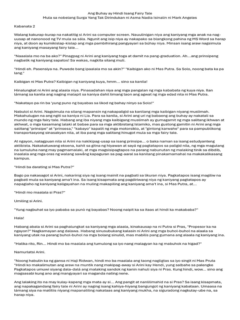 Ang Buhay Ay Hindi Isang Fairy Tale | PDF