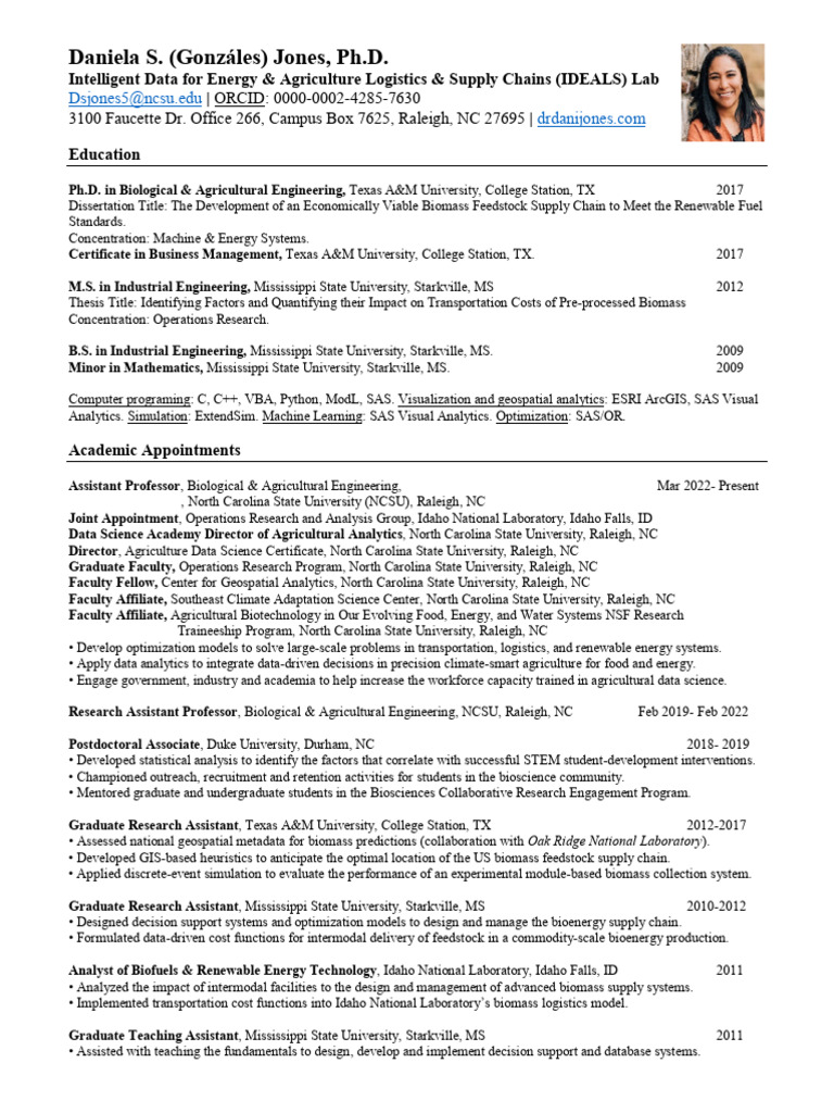 Daniela Jones CV Jun 2024 - Public | PDF | Bioenergy | Power Resources