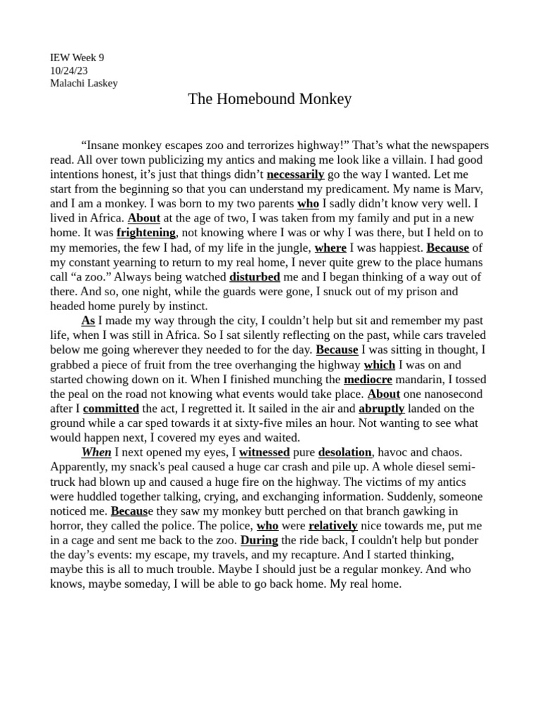 IEW Week 9 Malachi Final Draft | PDF