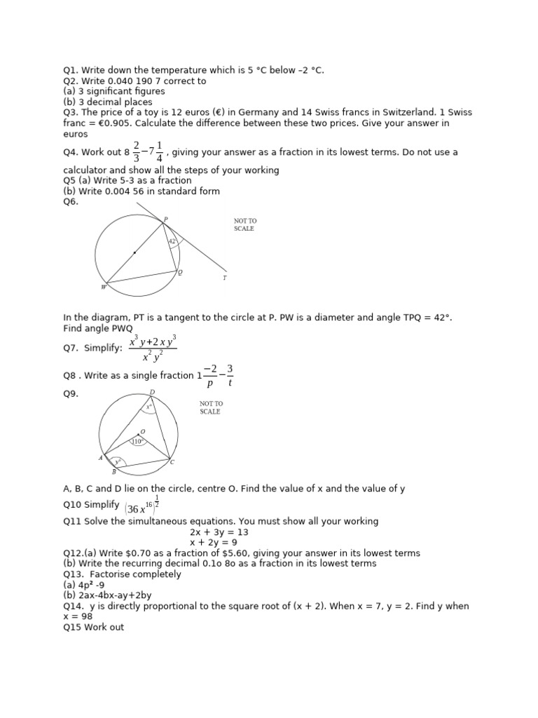 Paper 2 Grade 10 | PDF | Mathematics | Elementary Mathematics