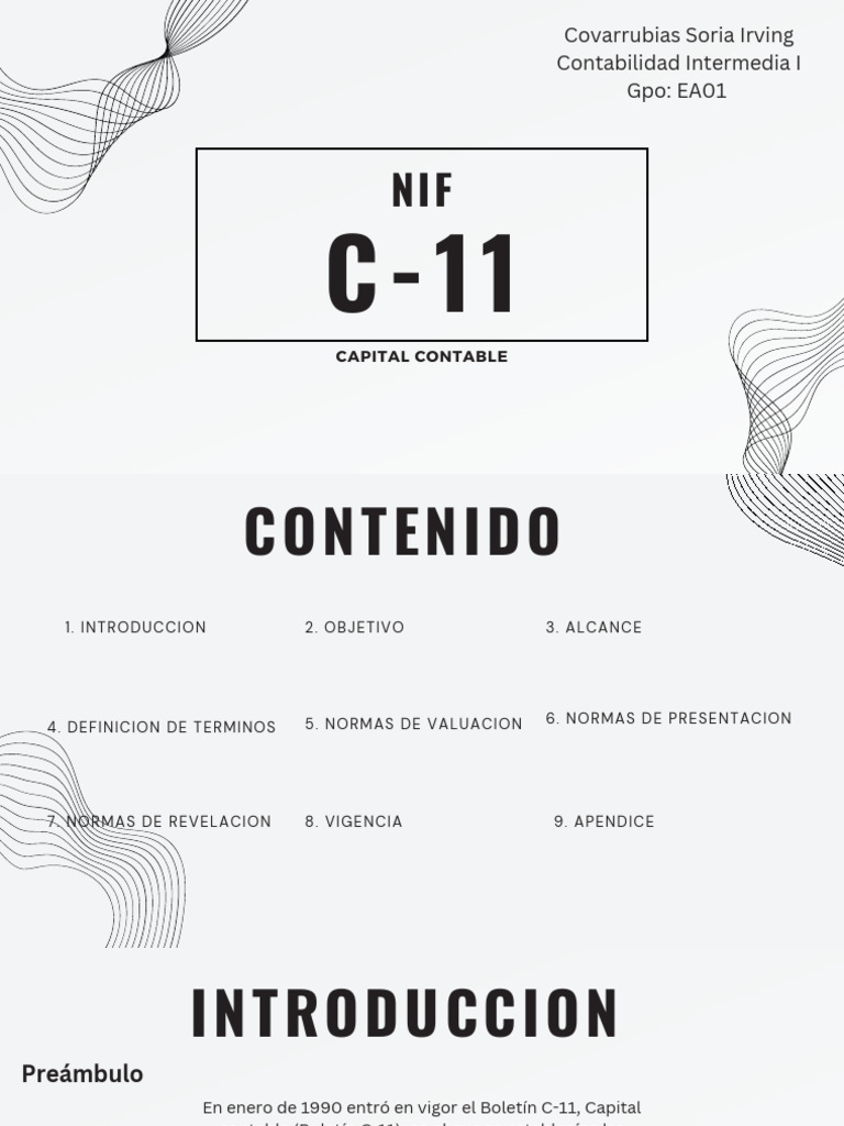 Presentación de la NIF C-11 | PDF | Compartir (Finanzas) | Contabilidad
