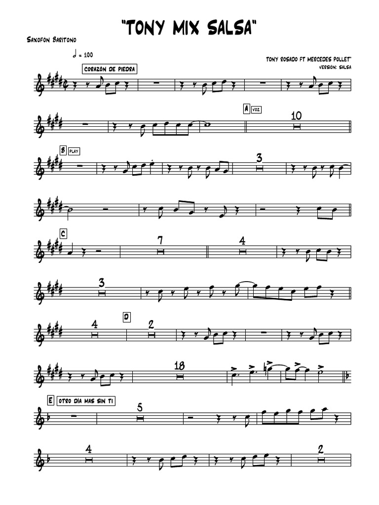 Mercedes Pollet & Tony Rosado - Tony Mix Salsa | PDF
