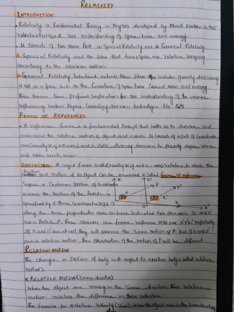 unit 24 physics ( relativity) | PDF