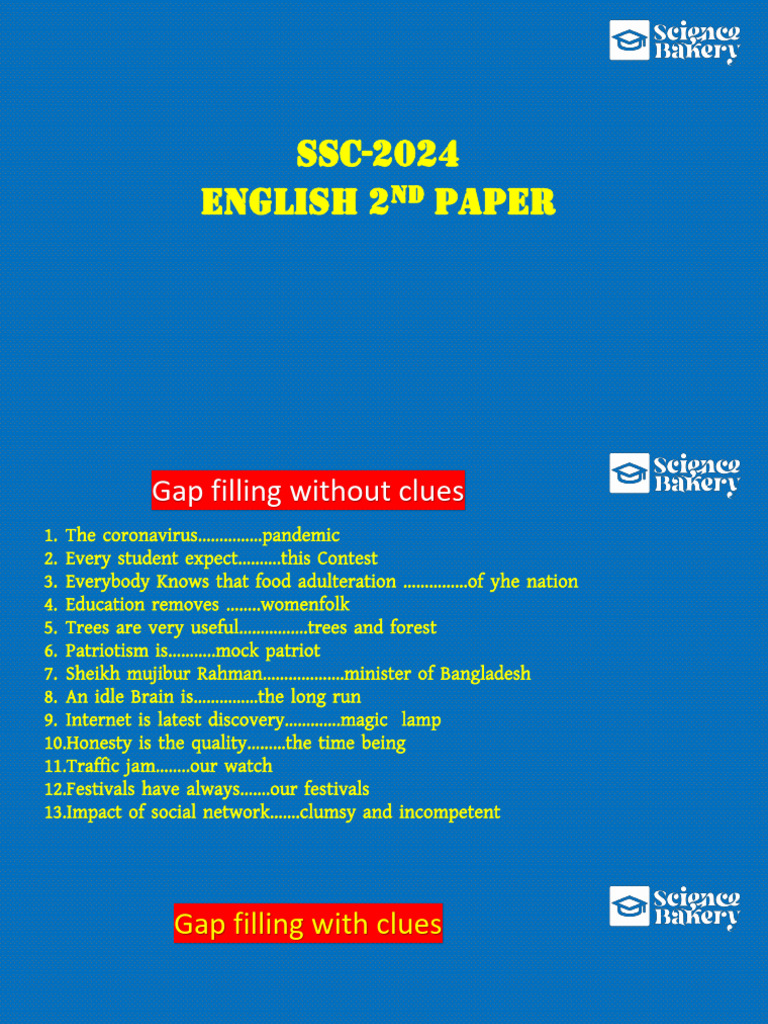 SSC 2024 English 2nd Paper Guide | PDF