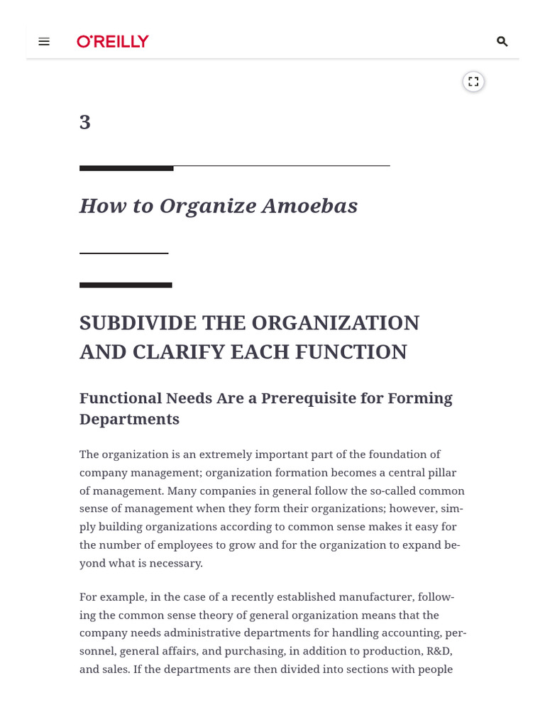 Chapter 3 How To Organize Amoebas - Amoeba Management | PDF | Sales | Expense