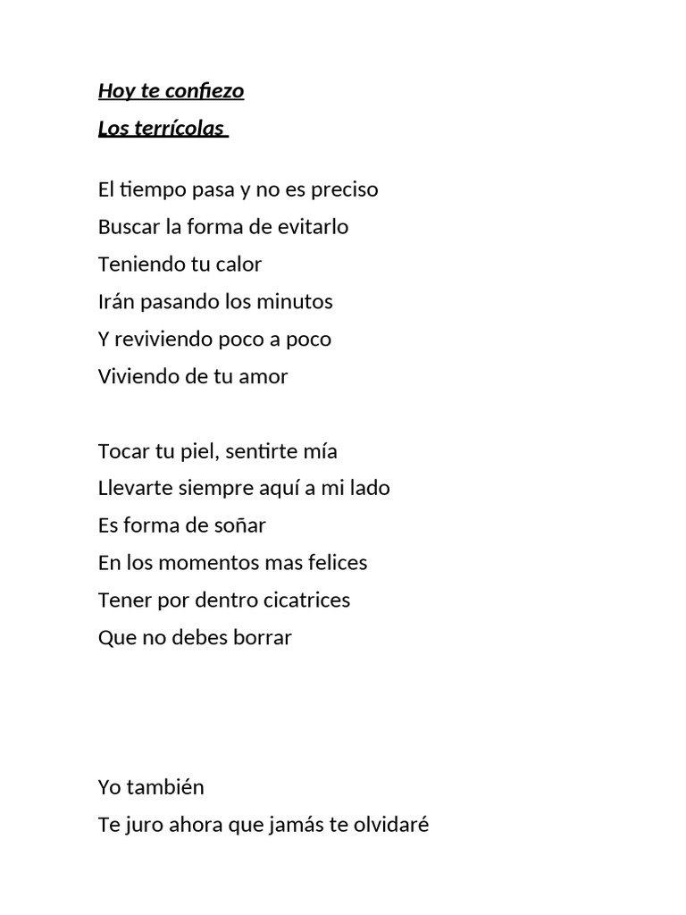 Hoy Te Confieso | PDF