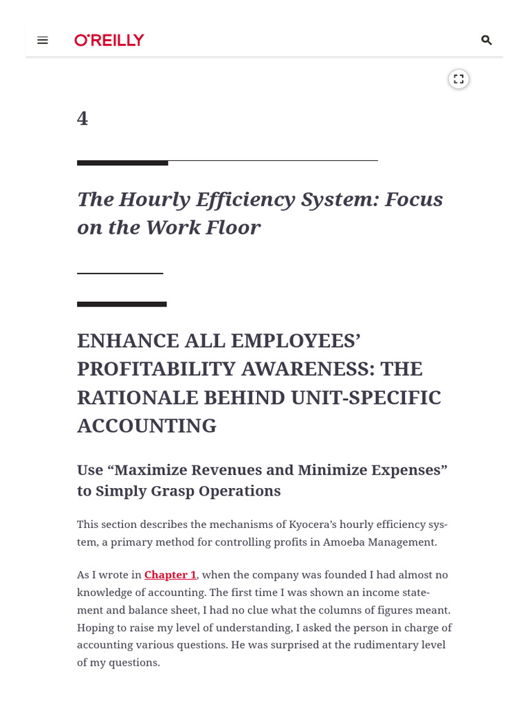 Chapter 4 The Hourly Efficiency System - Focus On The Work Floor ...
