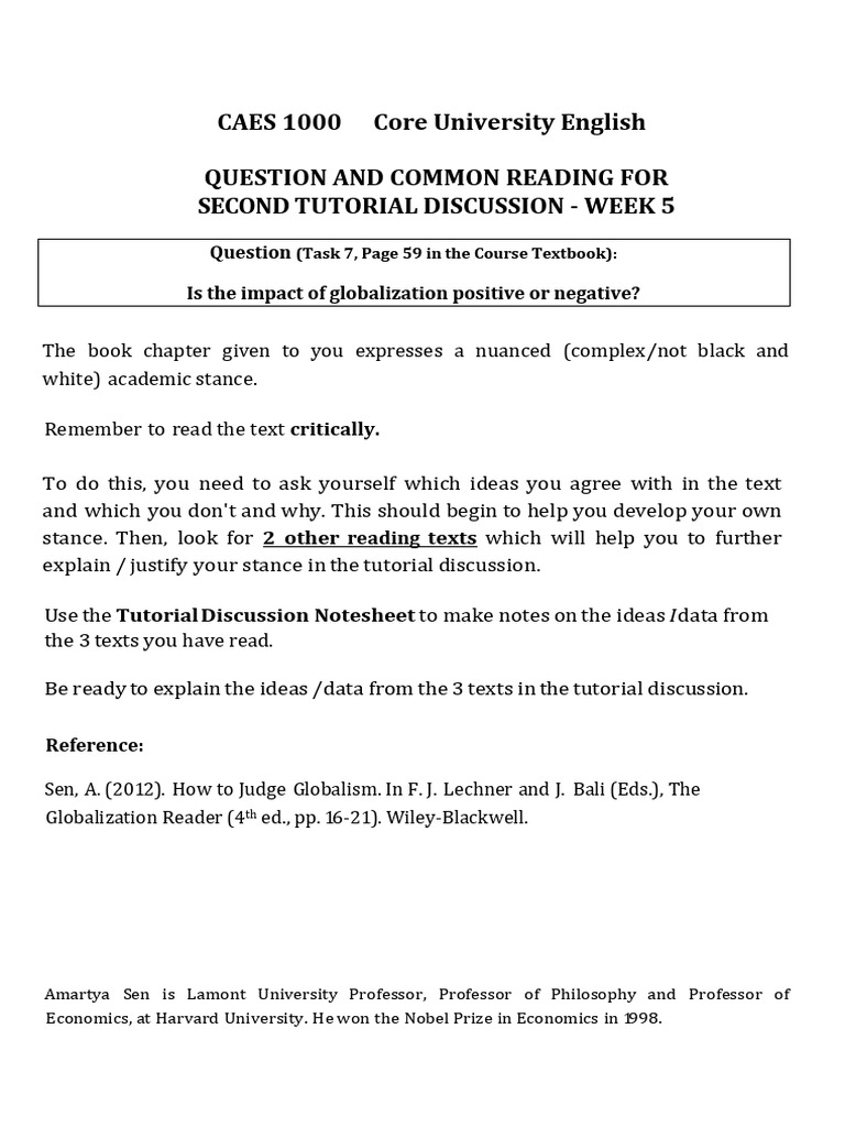 Week 5 Common Source For Second Tutorial Discussion | PDF