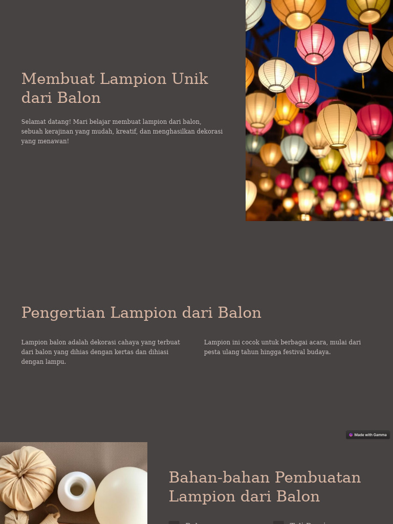 Lampion Balon Lampu | PDF