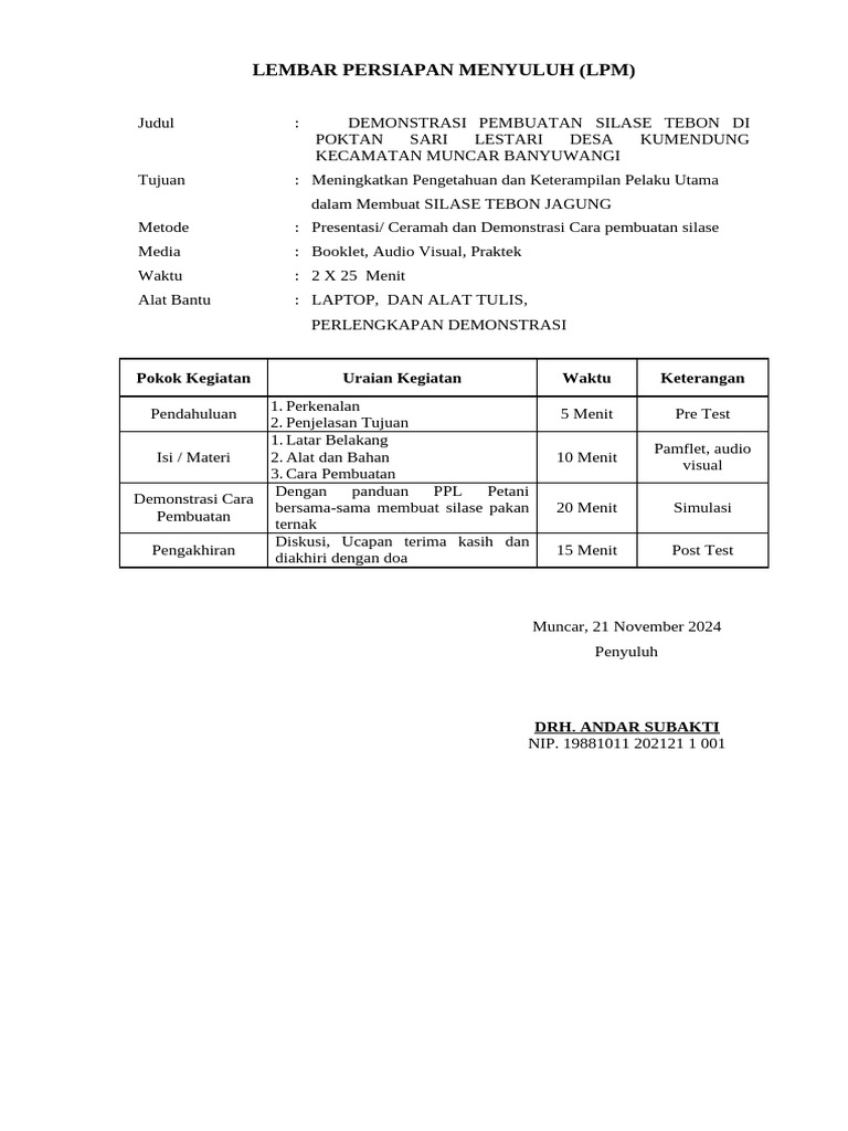 LPM Dan Sinopsis Silase | PDF
