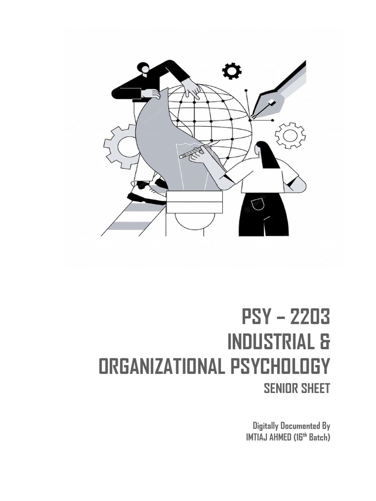 PSY-2203 (Industrial & Organizational Psychology) Sheet Final | PDF