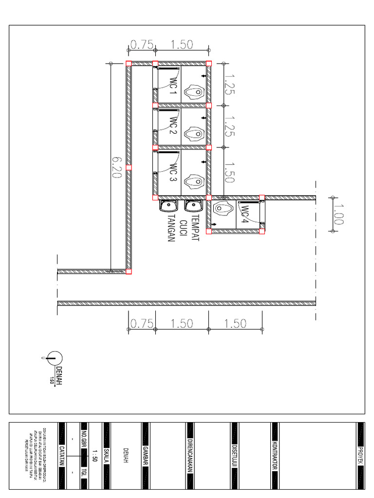 Denah WC dan Tempat Cuci Tangan | PDF