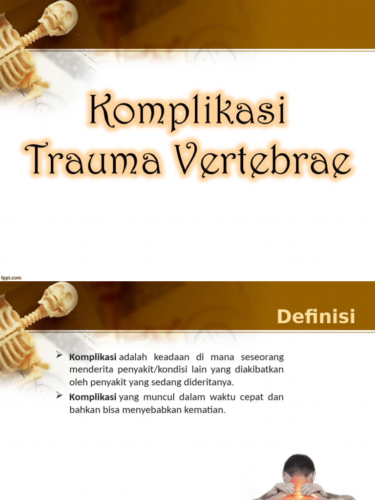Komplikasi Trauma Vertebrae | PDF