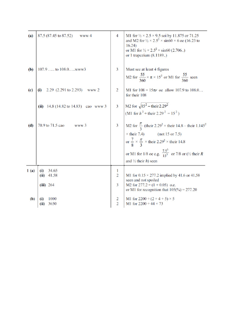revision worksheet 4ms | PDF