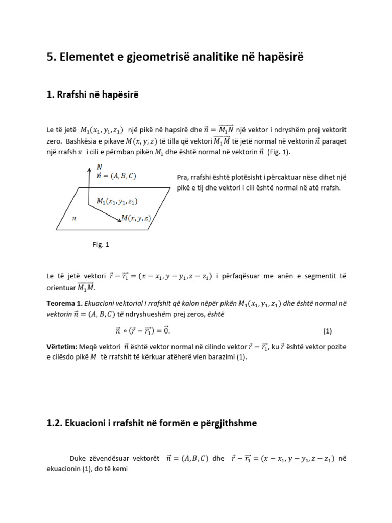 Gjeometri Analitike | PDF