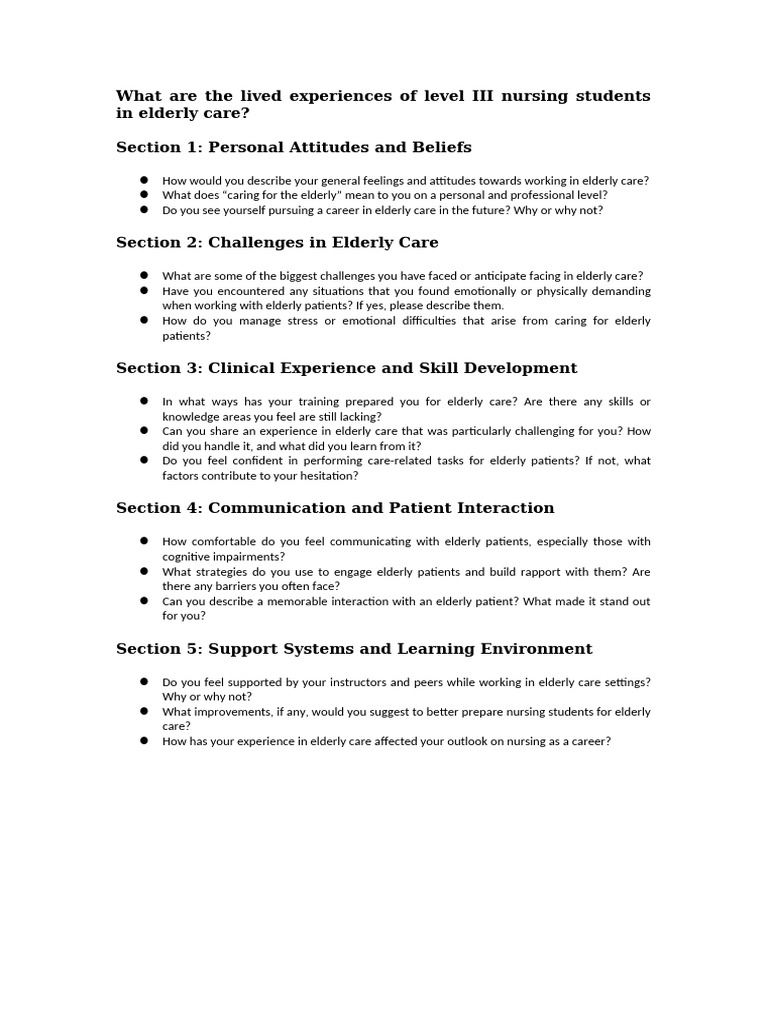 SAMPLE-QUESTIONS | PDF | Attitude (Psychology) | Elderly Care