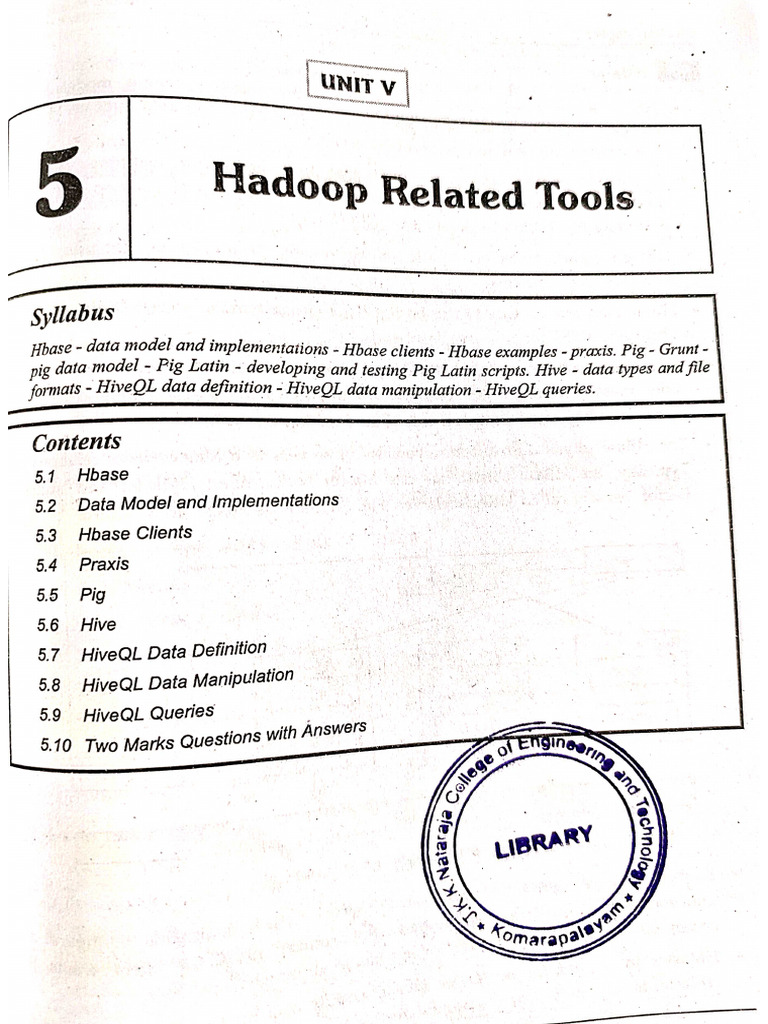 Big Data Analytics Unit-5 | PDF