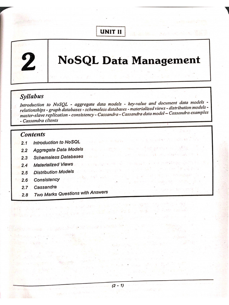 Big Data Analytics Unit-2 | PDF