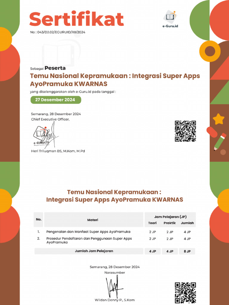 ANDI SUSANTO - Diklat Nasional 8JP - EKSLUSIF TEMU NASIONAL KEPRAMUKAAN ...