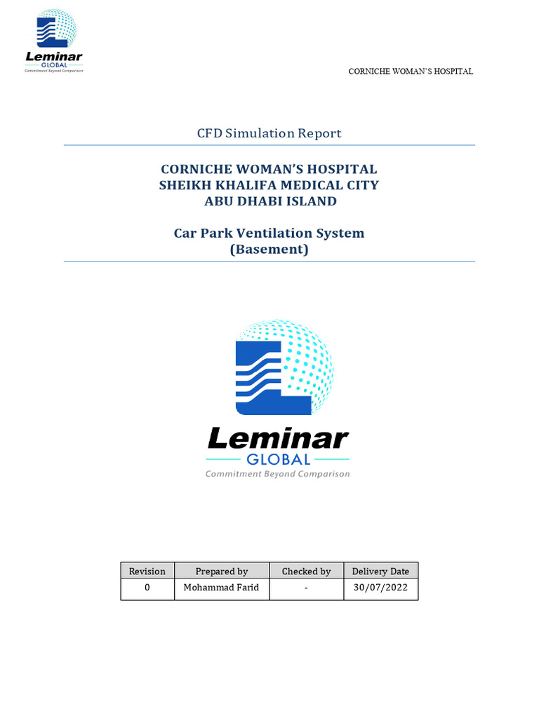 Cfd Report-basement-1, Corniche Woman’s Hospital | PDF | Computational ...