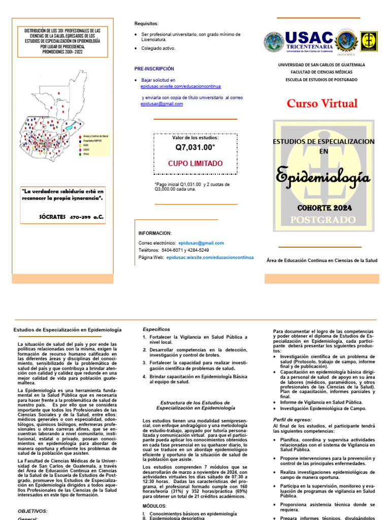 Especialización en Epidemiología USAC | PDF | Epidemiología | Science