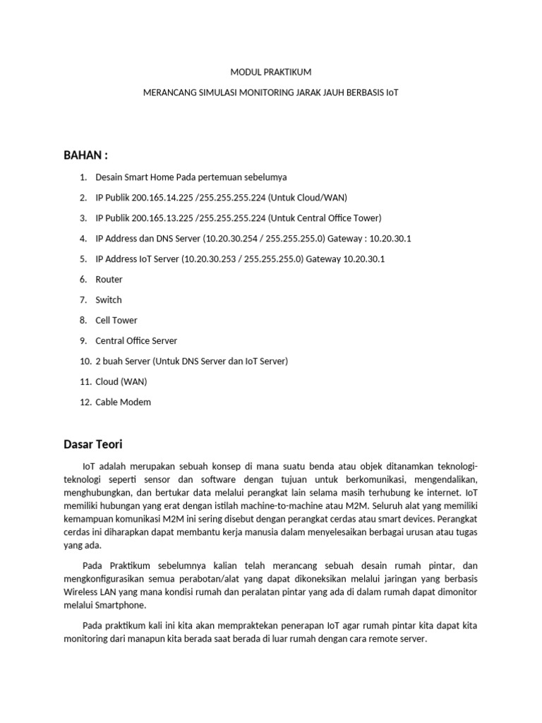 Modul Praktikum Iot Remote Server Pdf
