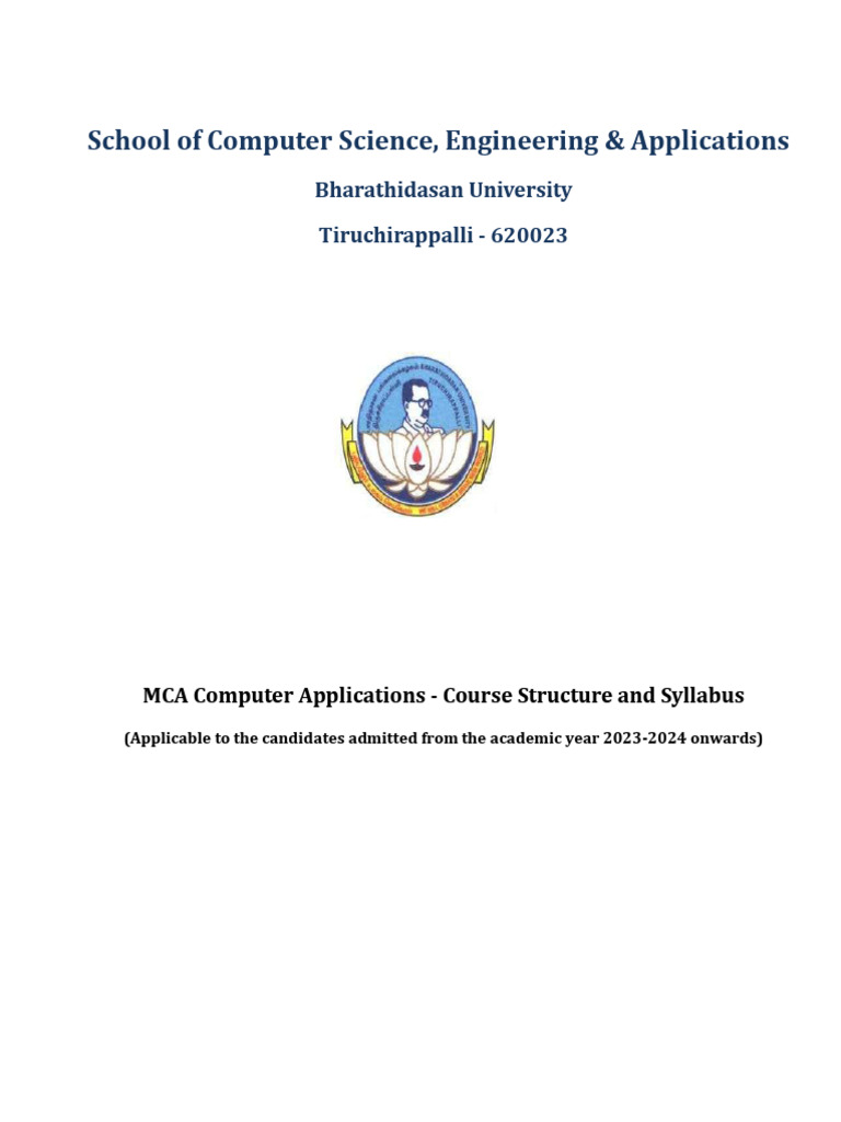 MCA-Syllabus-2023-2024 | PDF | Cryptography | Databases