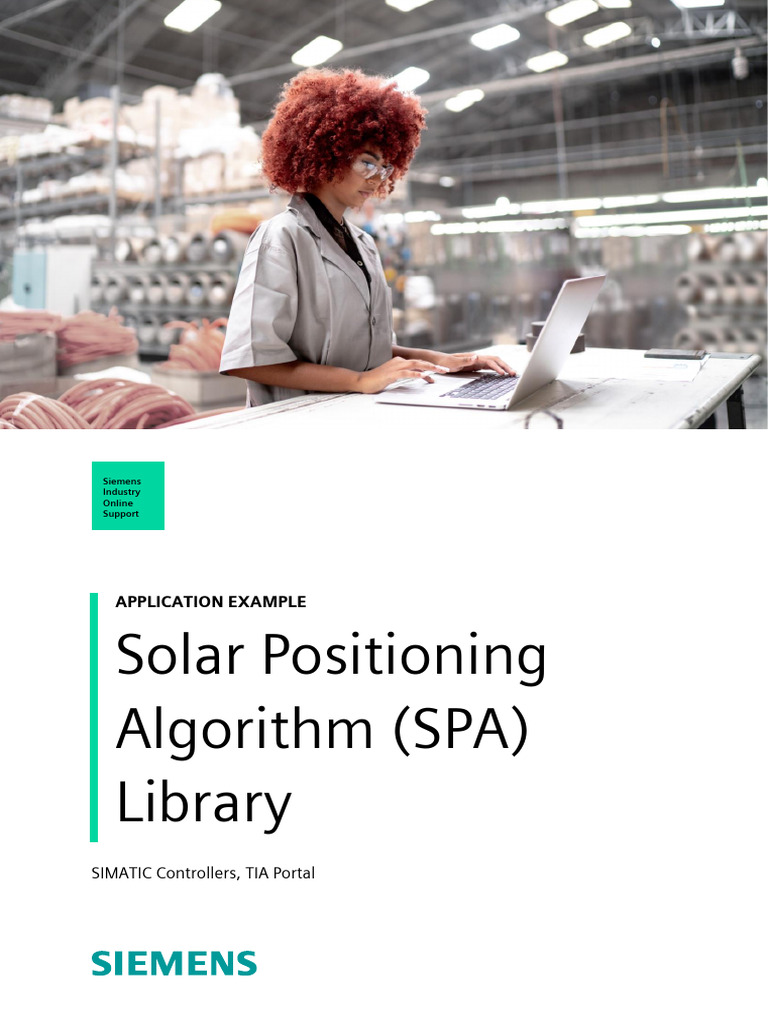 Solar Positioning Algorithm for SIMATIC | PDF | Legal Liability | Input ...