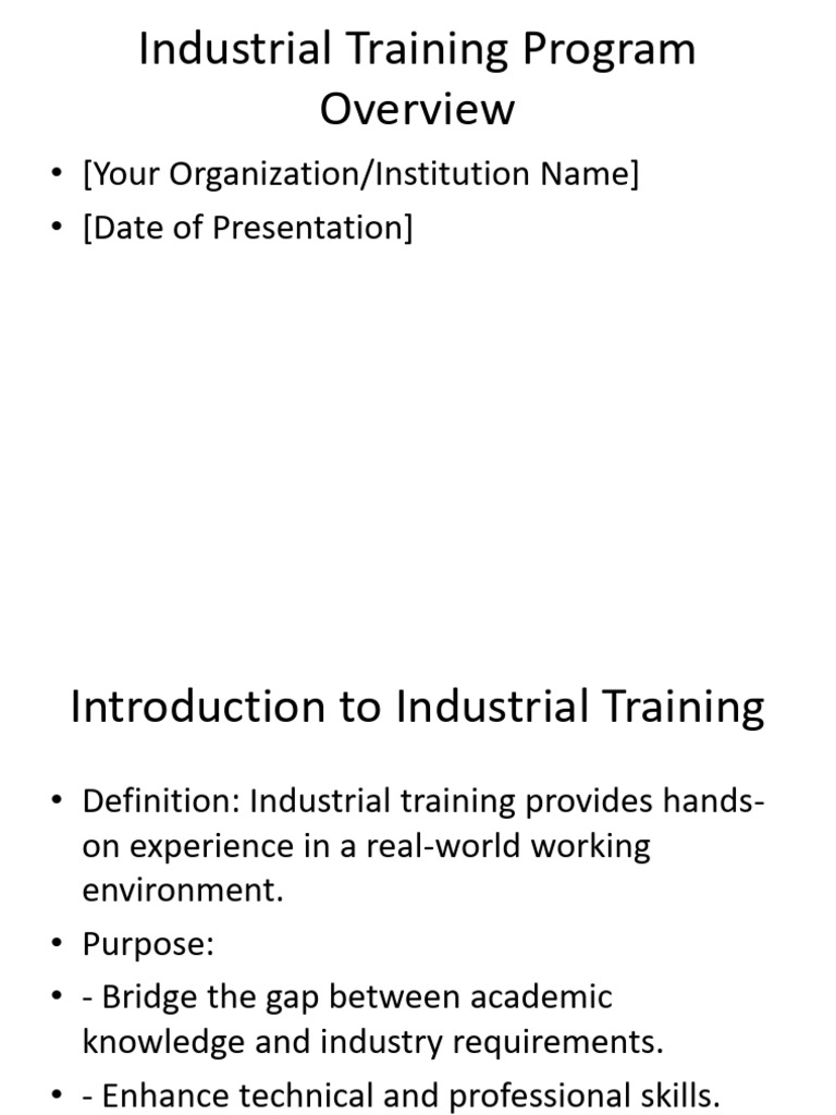 Industrial Training Presentation | PDF