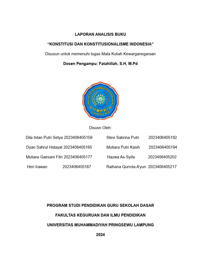 LAPORAN ANALISIS BUKU REVISI | PDF