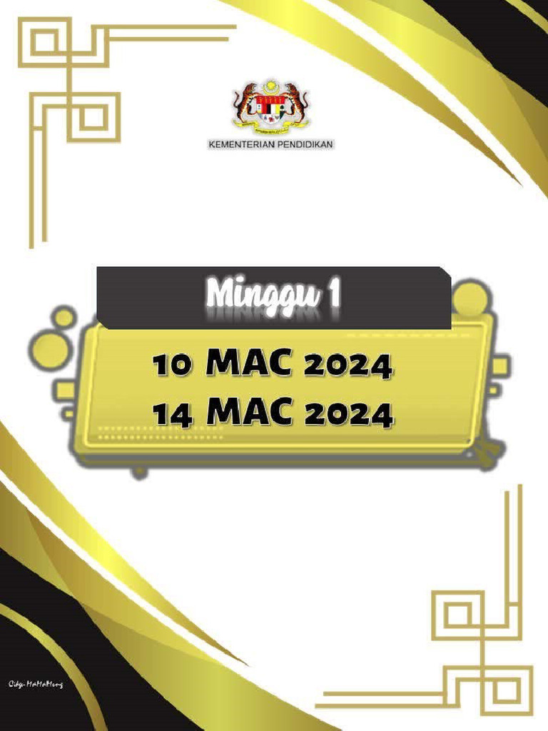 Divider Mingguan Black Gold A | PDF