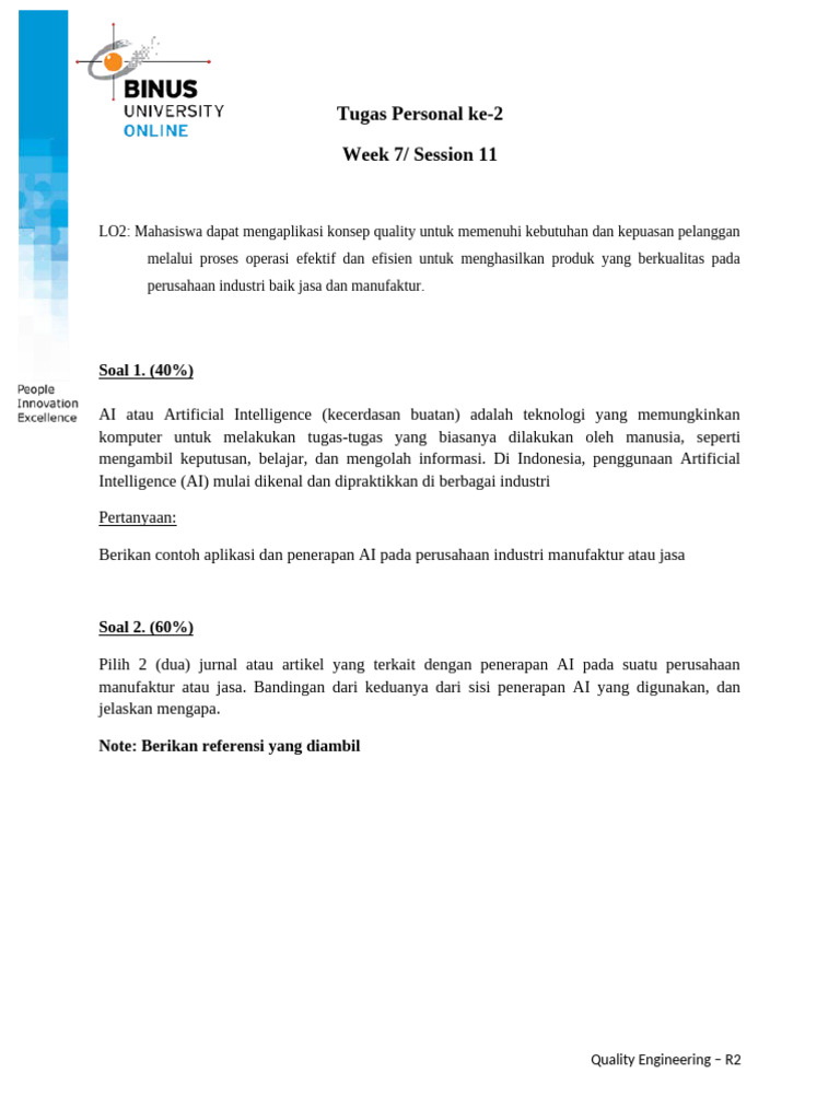 Template Tugas Personal 2 | PDF