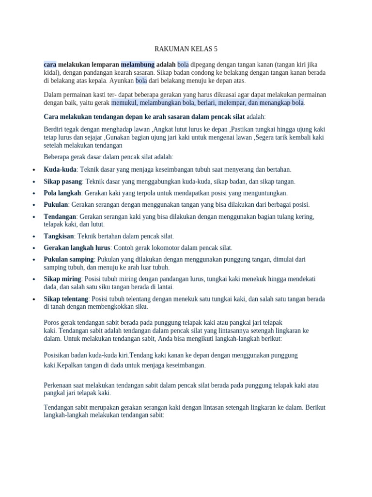 RAKUMAN KELAS 5 Baru | PDF