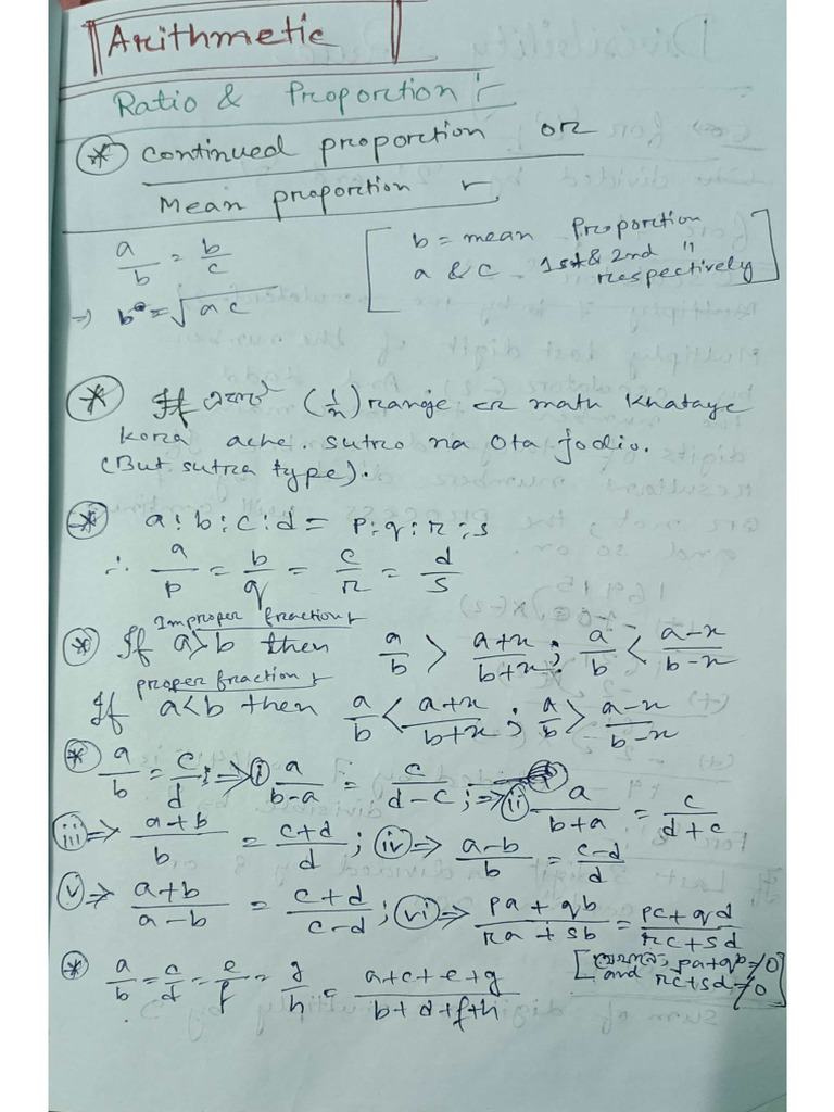 Arithmetic Formula Book | PDF