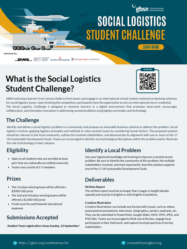 Social Logistics Student Challenge Flyer | PDF | Microsoft Power Point ...