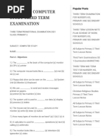 Ict Grade 5 Examination Questions2 | PDF | World Wide Web | Internet & Web