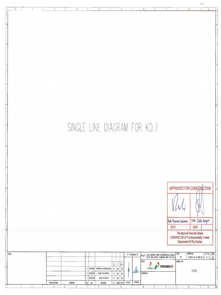 GTCHCPU-00-E0-DWG-003 Single Line Diagram for KD.07_REV.0 Signed | PDF