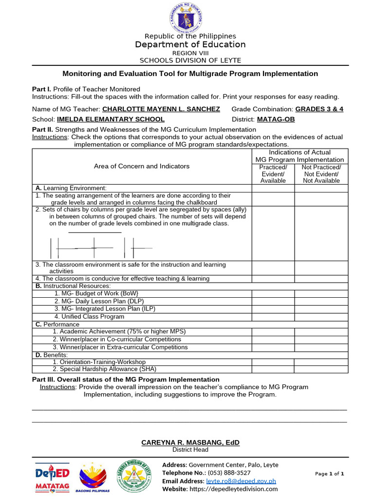 MG-ME-Tool | PDF | Lesson Plan | Teachers