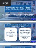 RA 12009: New Procurement Law Overview | PDF | Justice | Crime & Violence