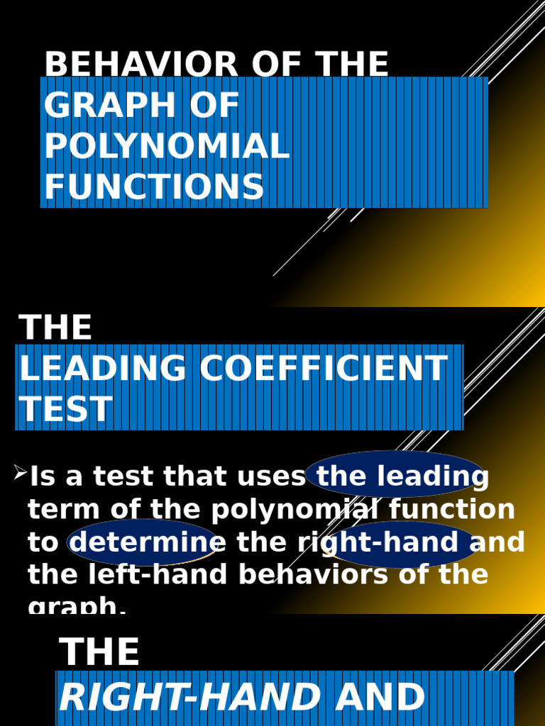Polynomial Functions Graph Behavior | PDF