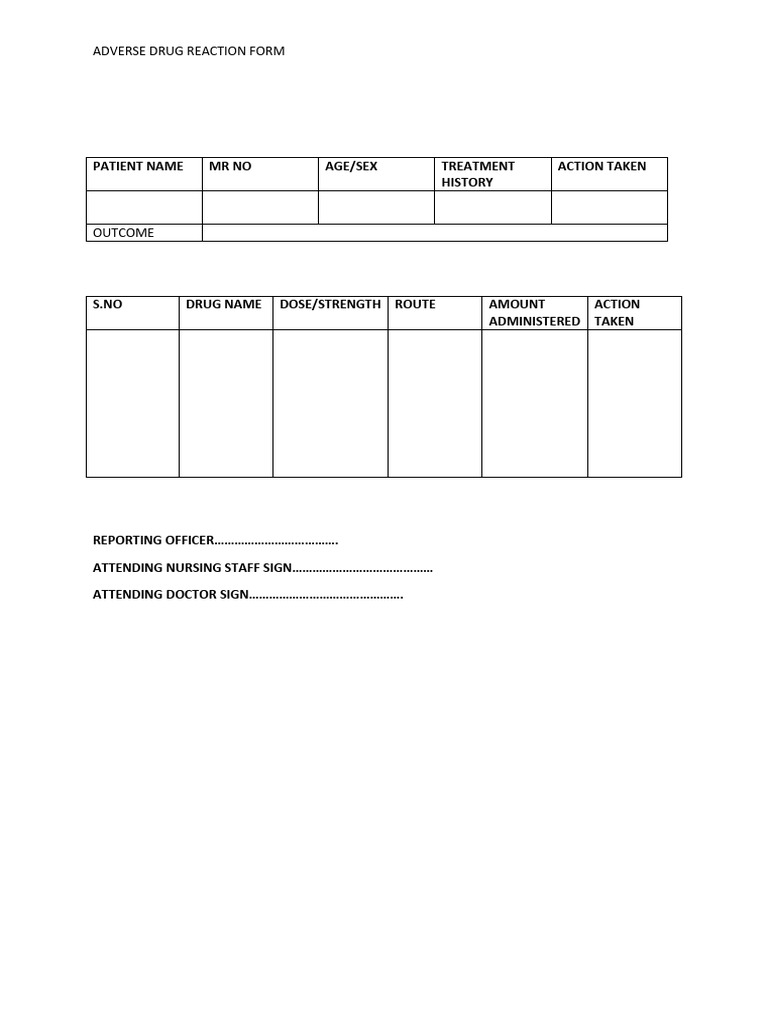 ADR Reporting Form | PDF