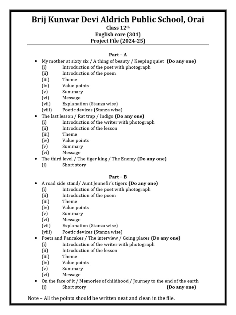 Class 12th Project File | PDF