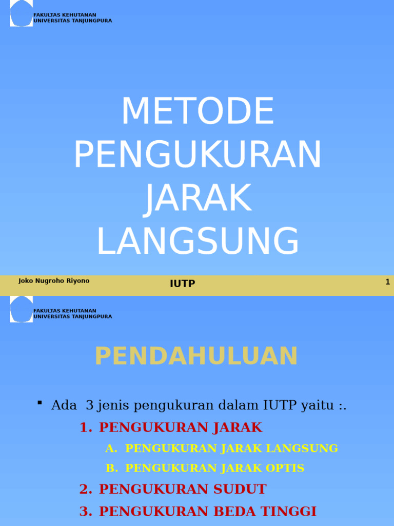 Metode Pengukuran 1 - Jarak Langsung | PDF